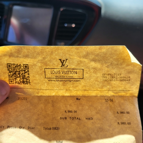 Louis Vuitton | Bags | Louis Vuitton Yellow Receipt With Logo | Poshmark